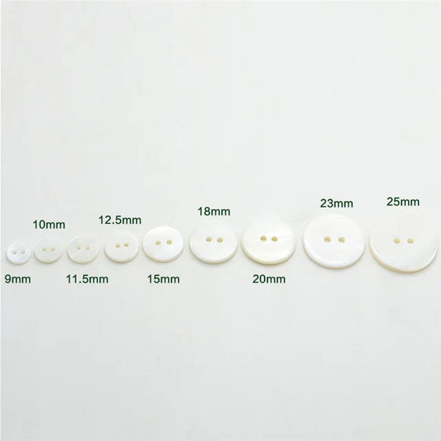 Shell Button 10mm Natural Seashell Buttons Two Holes Workpiece For ...