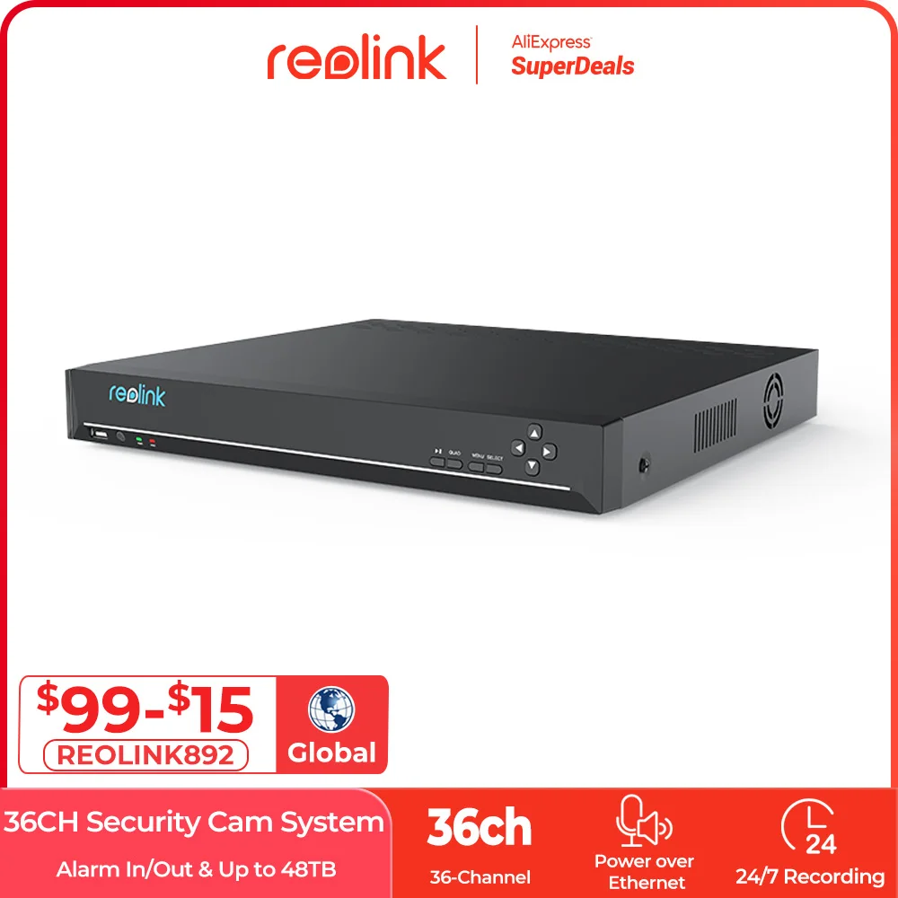 Reolink 36CH 12MP Bewakingscamera 2 Weg Audio 4K Nvr Voor 5MP/8MP Ip ...