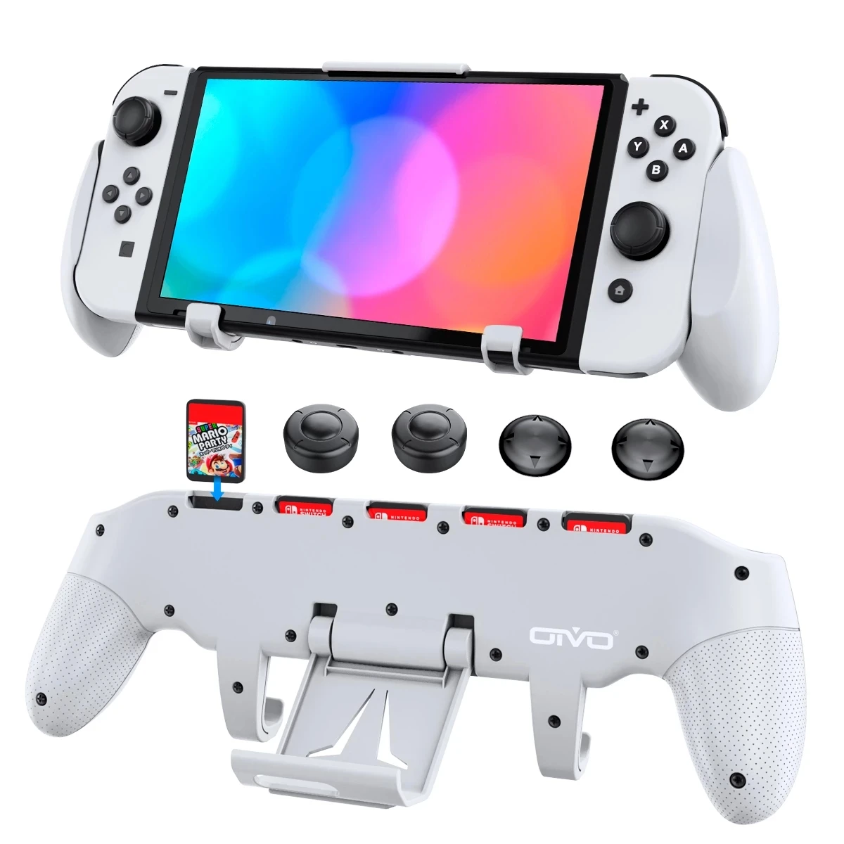 Oivo For Switch/switch Oled Grip Holder Adjustable Stand Handle ...