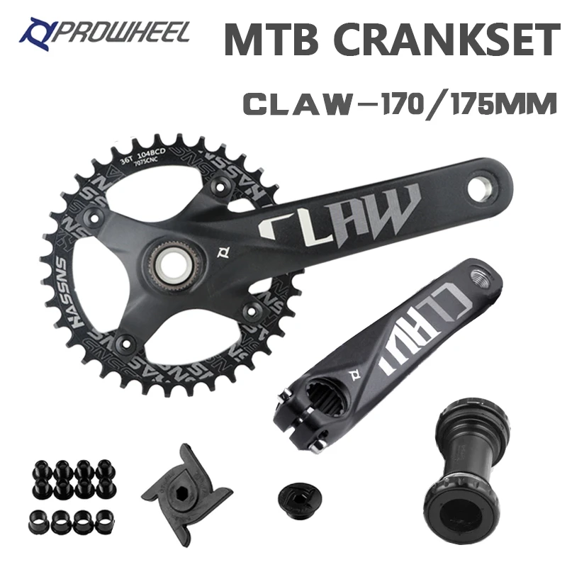 PROWHEEL Crankset Hollowtech MTB Crank 104BCD 170/175MM Crank For ...