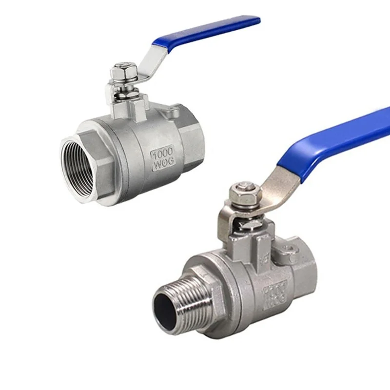 304 Stainless Steel Two Piece Ball Valve 1 4 3 8 1 2 3 4 2 jpg