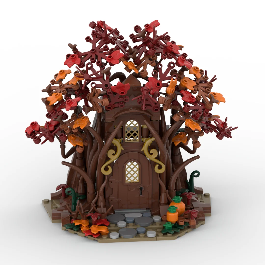 419PCS-Woodland-Elf-magic-House-in-Autumn-Blocks-Building-Block-Model ...