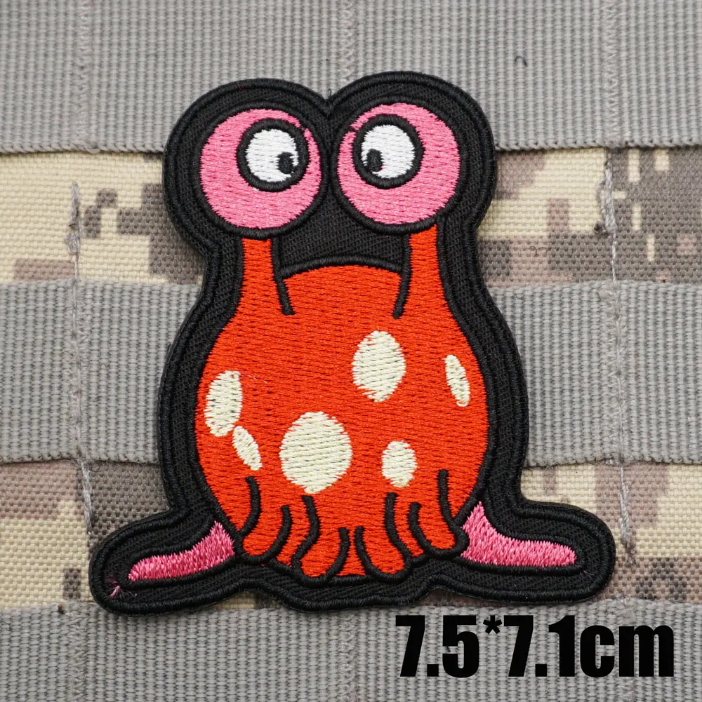 Cartoon-Snail-Military-Tactical-Embroidered-Patches-Armband-Backpack ...
