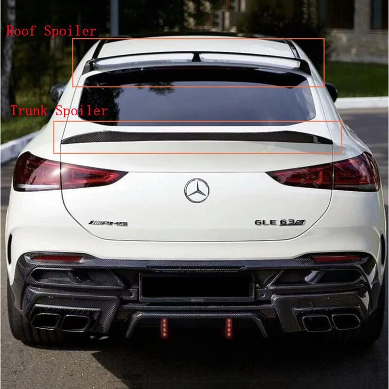 Real-Carbon-Fiber-Spoiler-For-Mercedes-Benz-GLE-Coupe-W167-GLE350-450 ...