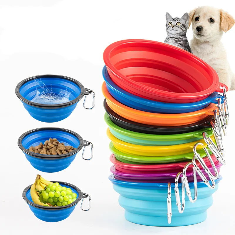 350ml-1000ml-Dog-Collapsible-Bowl-Folding-Silicone-Pet-Travel-Bowls ...
