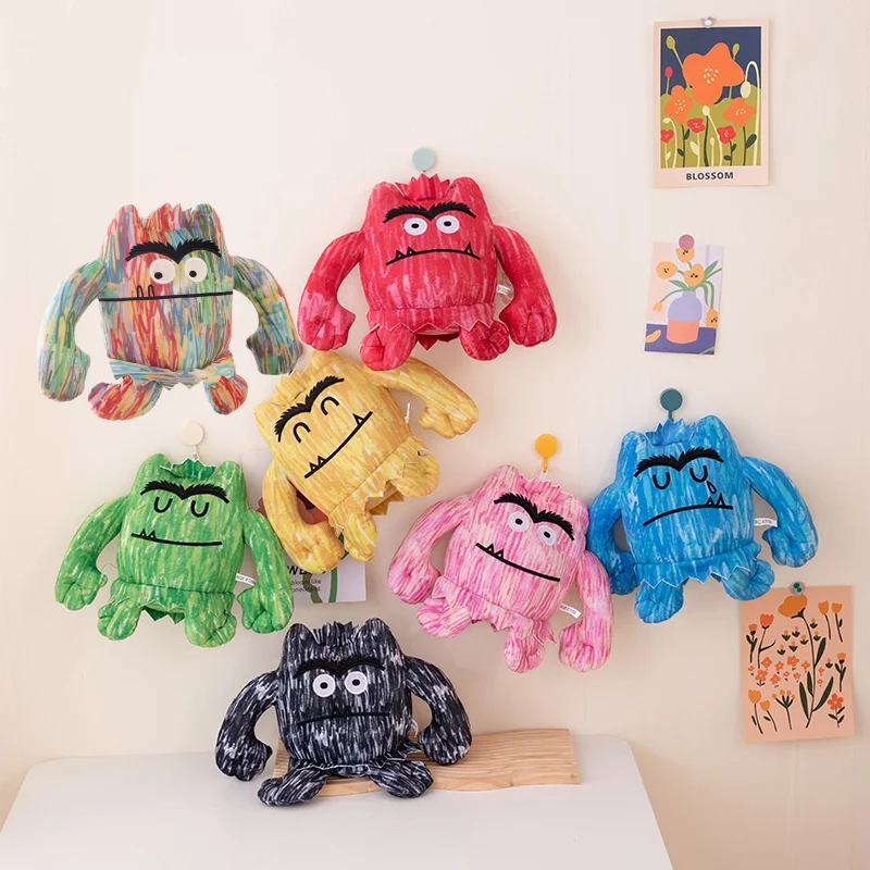 Cartoon The Color Monster Plush Toy Picture Book Stories Figure Doll ...