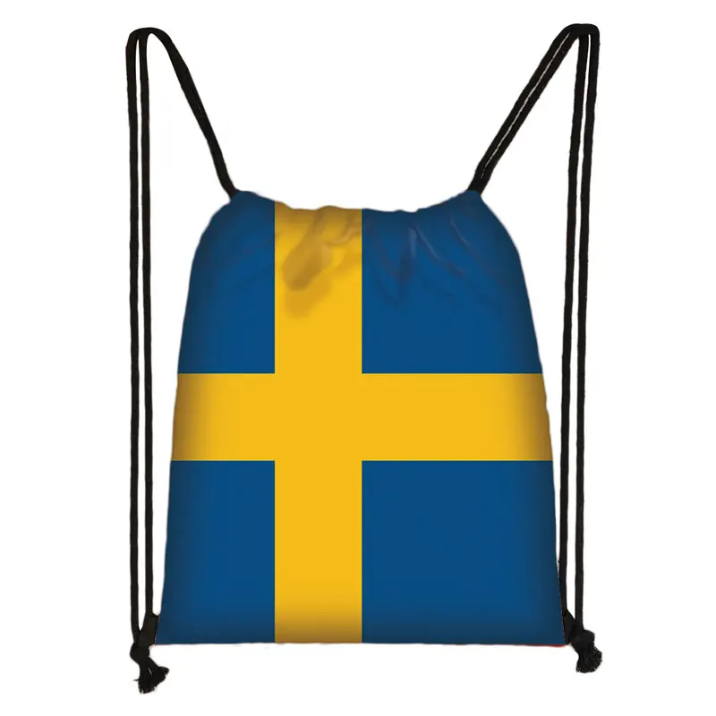 Sweden National Flag Printed Backpack - KawaiiMerch.com