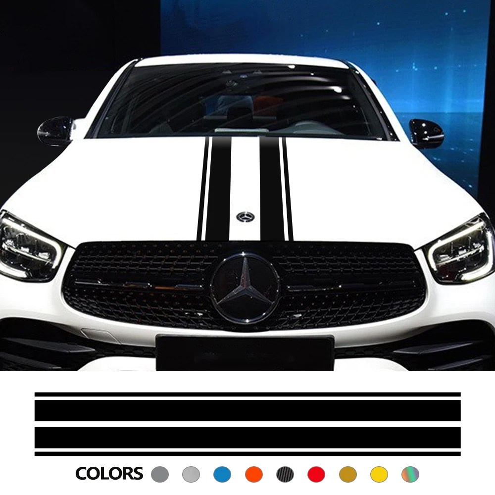 Car-Hood-Cover-Sticker-For-Mercedes-Benz-A-GLA-GLC-CLA-45-AMG-W176-C117 ...