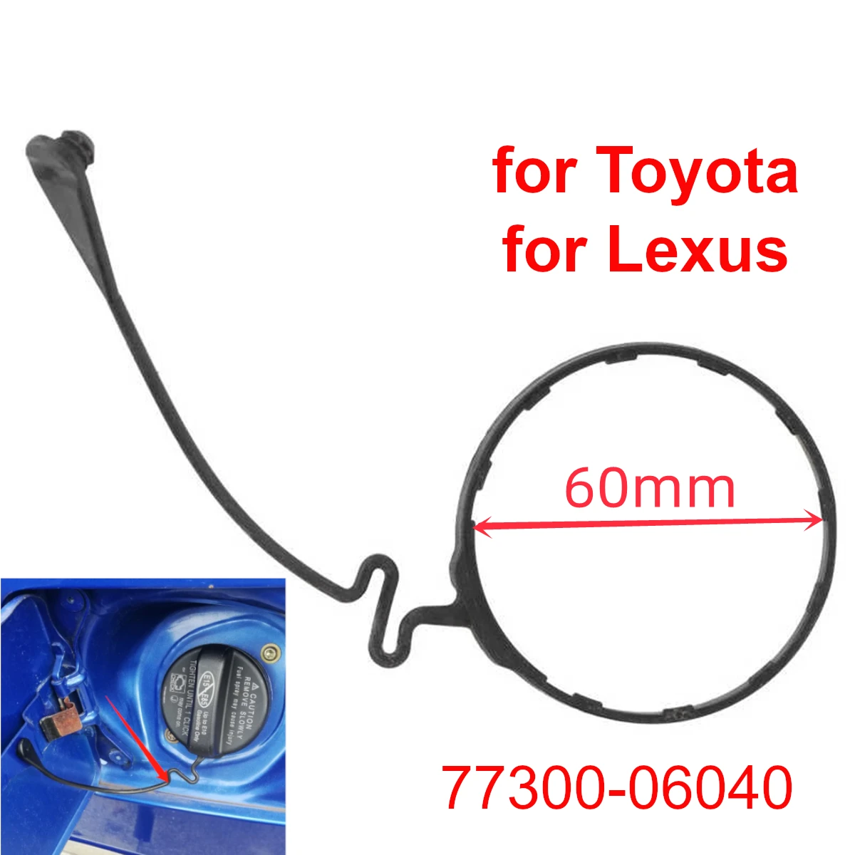 77300-06040-Car-Inner-Fuel-Tank-Cap-Rope-Line-for-Toyota-Camry-4Runner ...