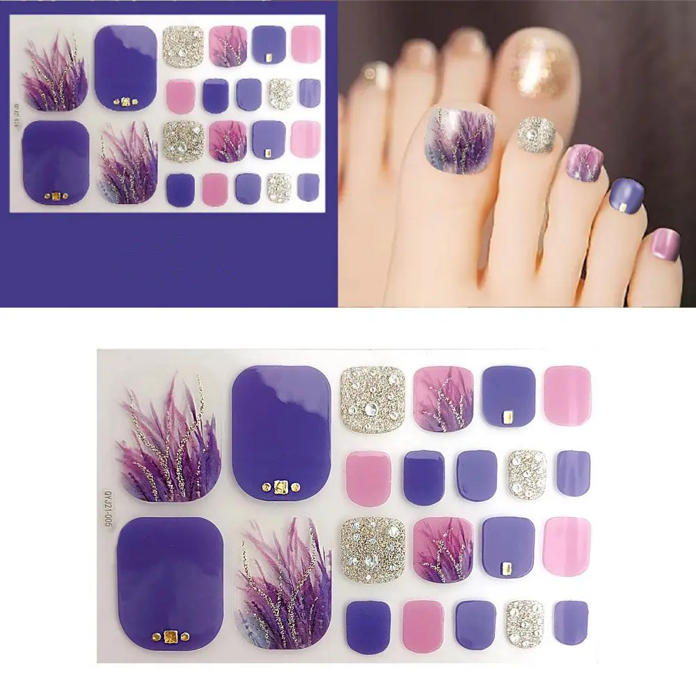 22-Tips-Sheet-3D-Rhinestone-Toe-Nail-Stickers-Fresh-Style-Self-adhesive ...