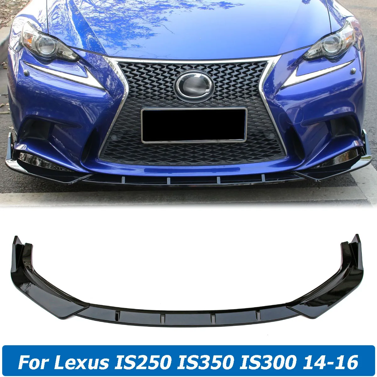 Front-Bumper-Lip-Spoiler-For-Lexus-IS250-IS350-IS300-F-Sport-2014-2016 ...