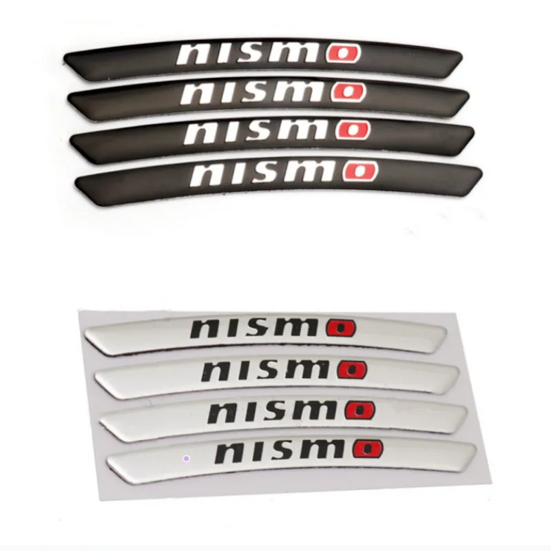 4Pcs Aluminium Nismo Car Wheel Hub Emblem Rim Badge Sticker Decals For ...