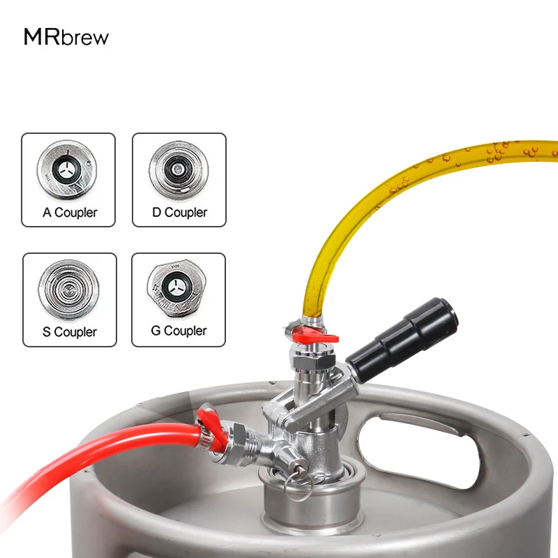 Homebrew-Beer-Keg-Coupler-Beer-Dispenser-Type-S-D-A-G-With-Stainless ...
