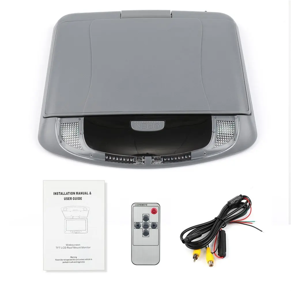 9-inch-800-480-Screen-Car-Roof-Mount-LCD-Color-Monitor-Flip-Down-Screen ...