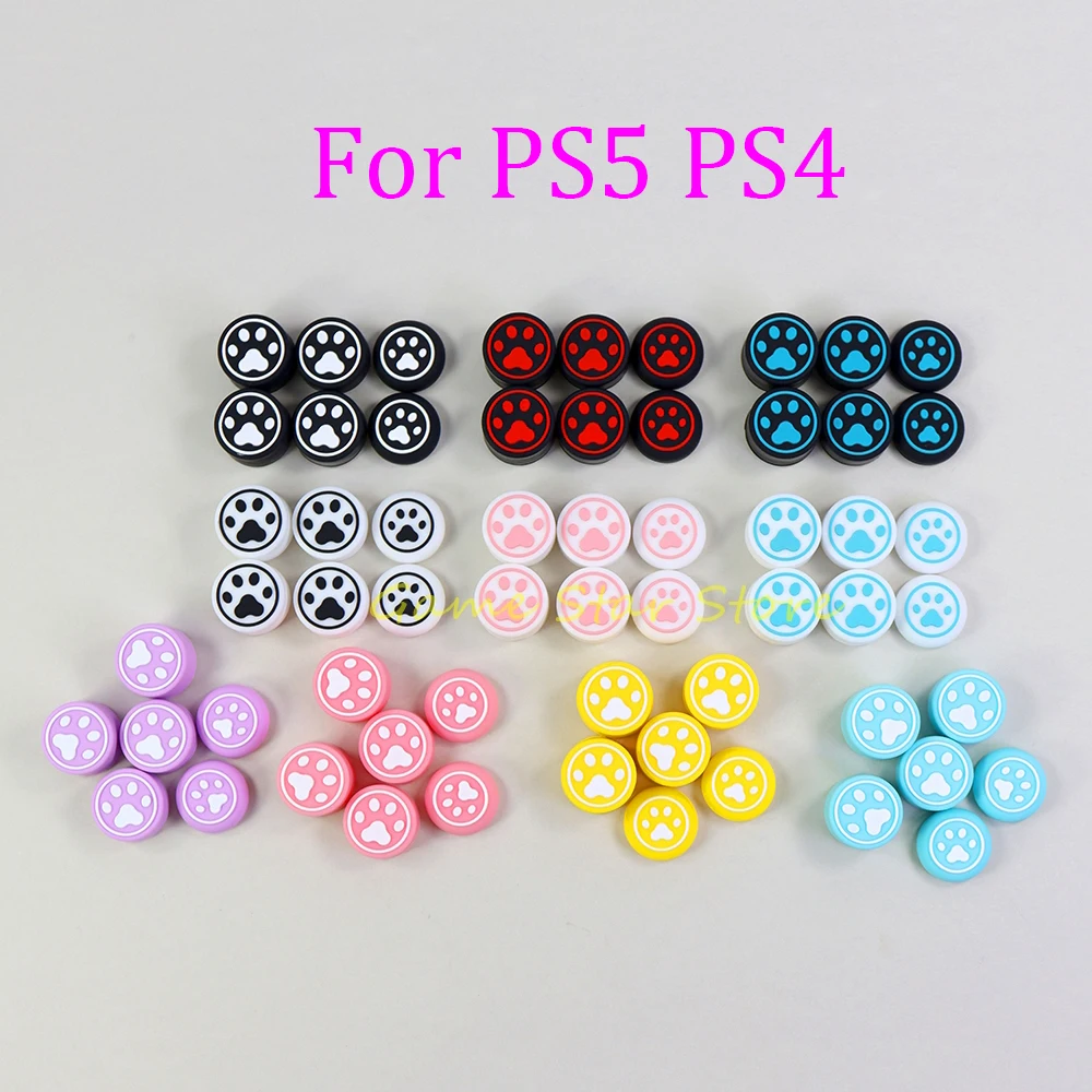50sets-6-in-1-Cat-Paw-Thumb-Stick-Grip-Cap-Cover-For-PS5-PS4-XBOX ...