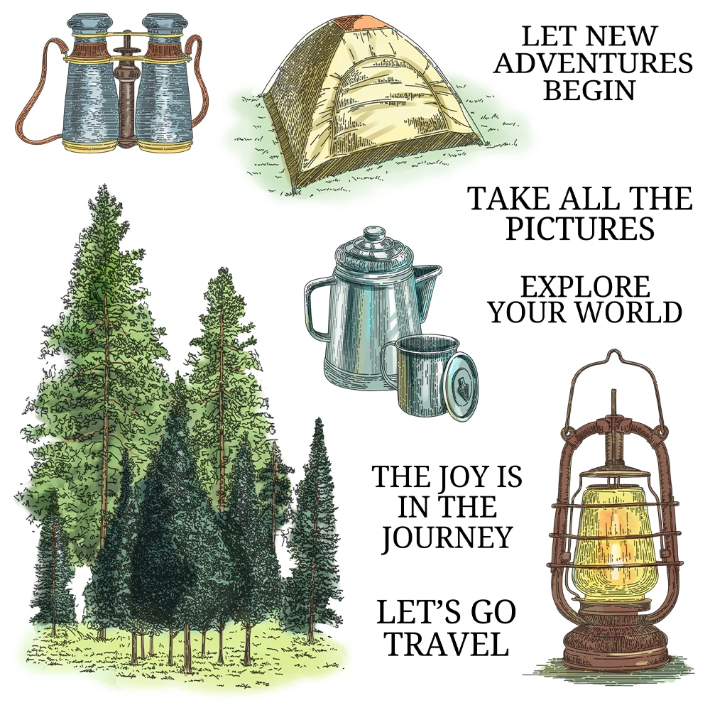 Mangocraft-Nature-Outdoor-Camping-Cutting-Dies-Clear-Stamp-DIY ...
