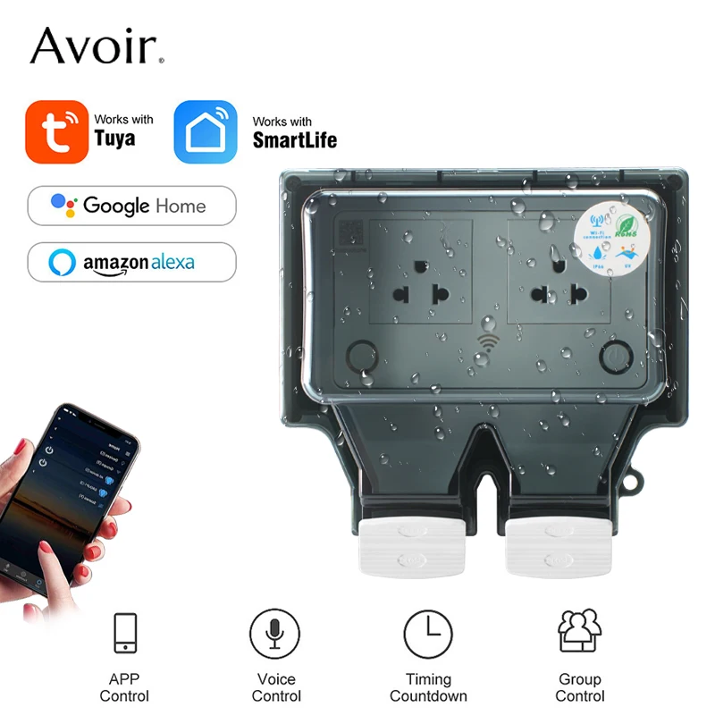 Avoir-Outdoor-Wall-Socket-IP66-Waterproof-Electrical-Outlets-US ...