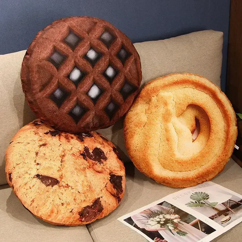 Durable-Simulation-Biscuit-Pillow-Throw-Sandwich-Biscuits-Chair-Cushion ...