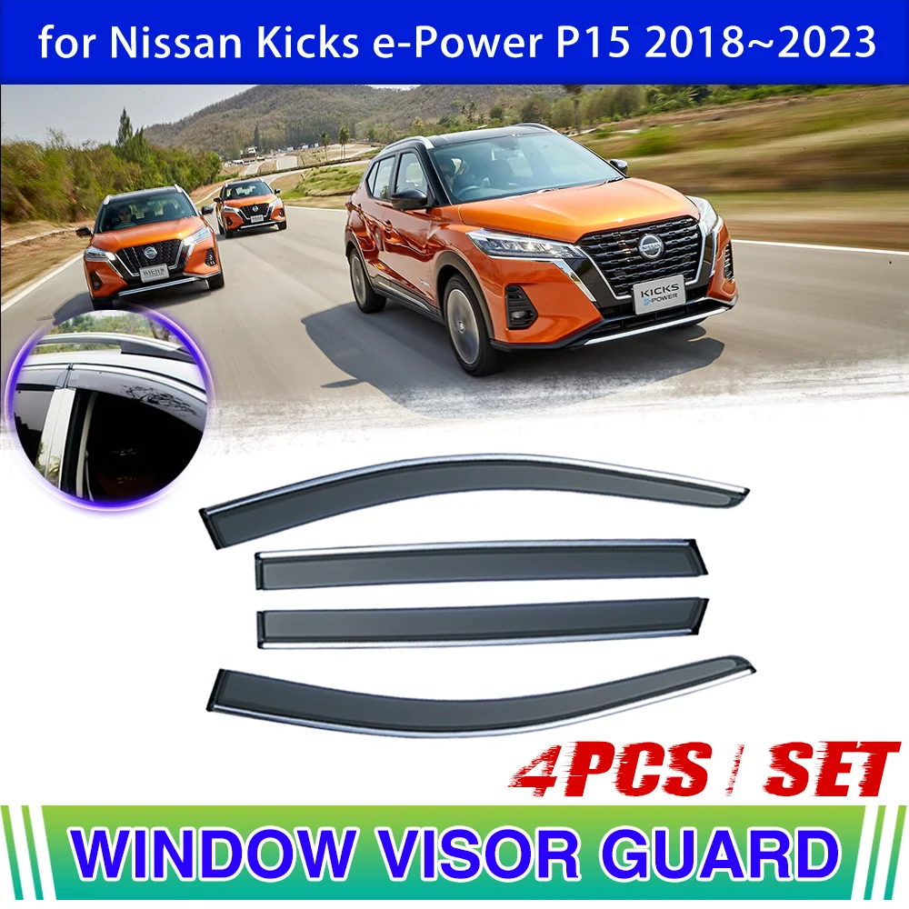 Car-Window-Door-Visor-for-Nissan-Kicks-e-Power-P15-2018-2023-Vent ...