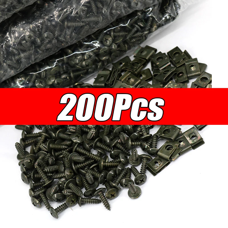 Self Tapping Screws Metal Fastener Clip for Car Motorcycle U-Type Clip ...