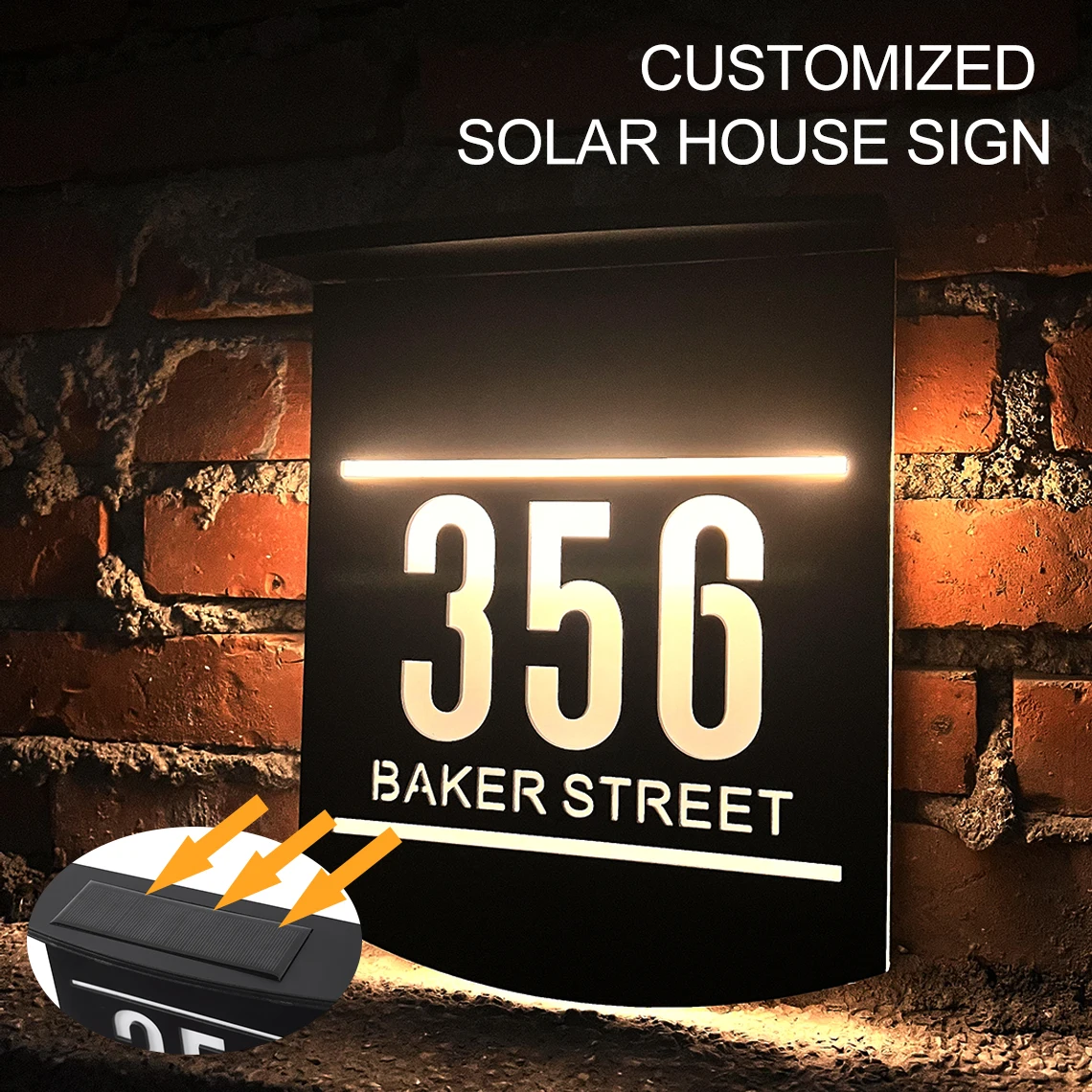 Personalized-Exterior-Solar-House-Sign-Acrylic-Plaque-Led-Customized ...