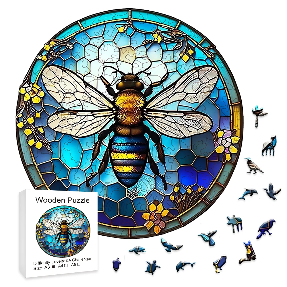 Special-shaped-Puzzle-Bee-Wooden-Jigsaw-Puzzle-Educational-Creative ...