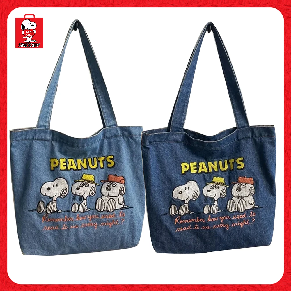 Miniso-Snoopy-Hundred-Cowboy-bolso-de-hombro-Retro-bolso-de-mano-de ...
