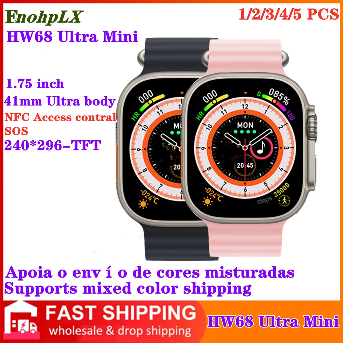 2023 New 41MM Iwo HW68 Ultra Mini Smart Watch Series 8 Wireless Charge ...