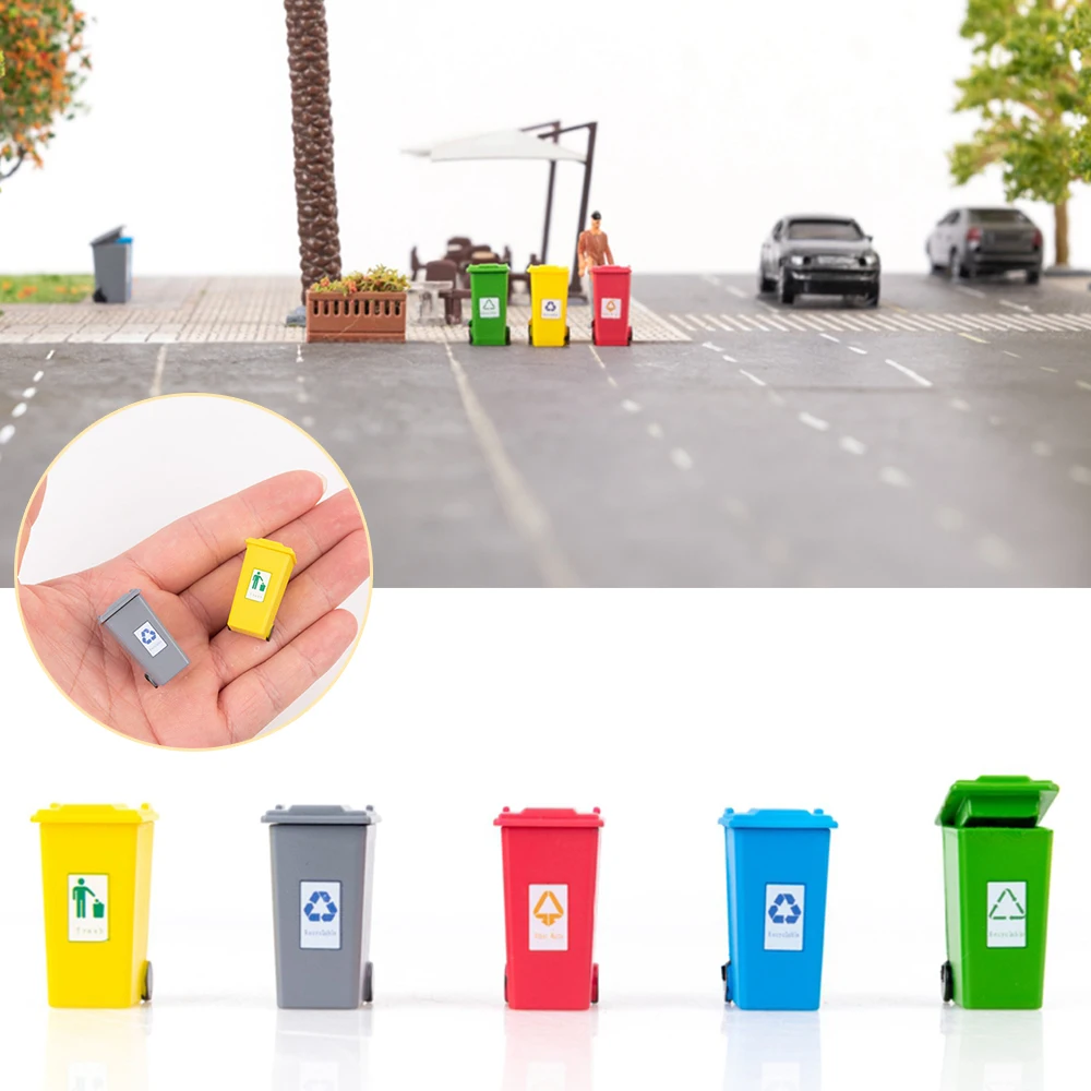 5pcs-Set-Dollhouse-Miniature-Mini-Garbage-Trash-Can-Rubbish-Bin-Toy-HO ...