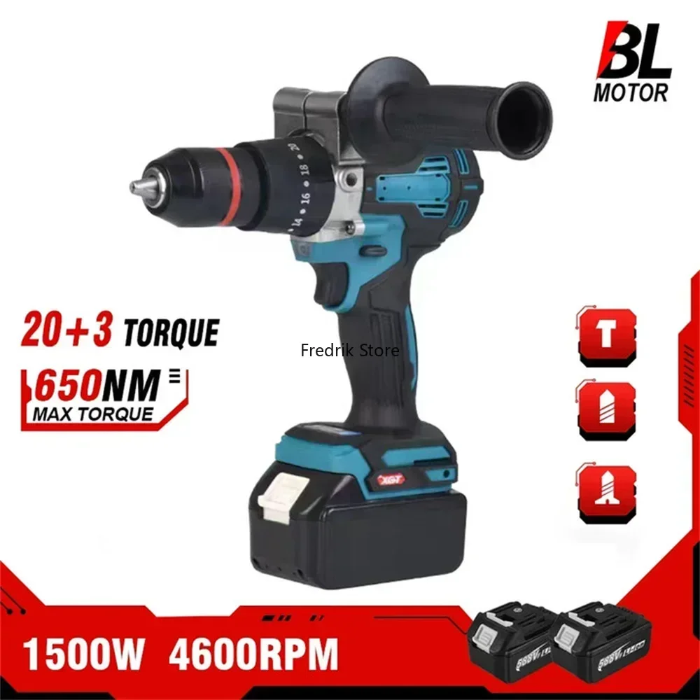 1500W-13MM-650NM-Brushless-Electric-Drill-Cordless-Screwdriver-Impact ...