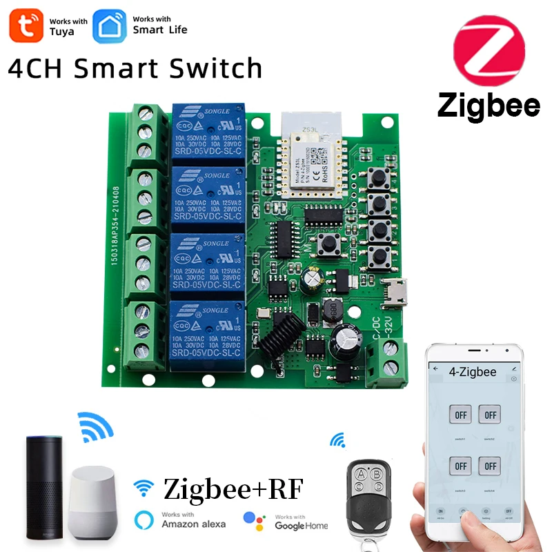 Zigbee-3-0-1way-RF-Gateway-Smart-Switch-12V-24V-AC-DC-WIFI-Tuya-Remote ...
