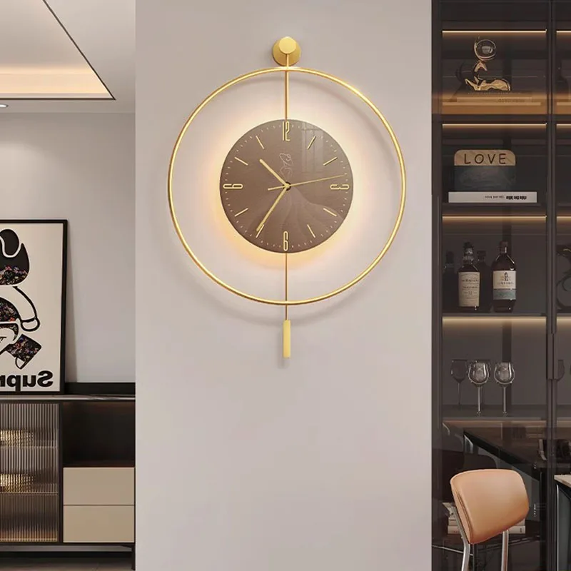 Living-Room-Wall-Clocks-Aesthetic-Design-Led-Creative-Silent-Wall-Watch ...