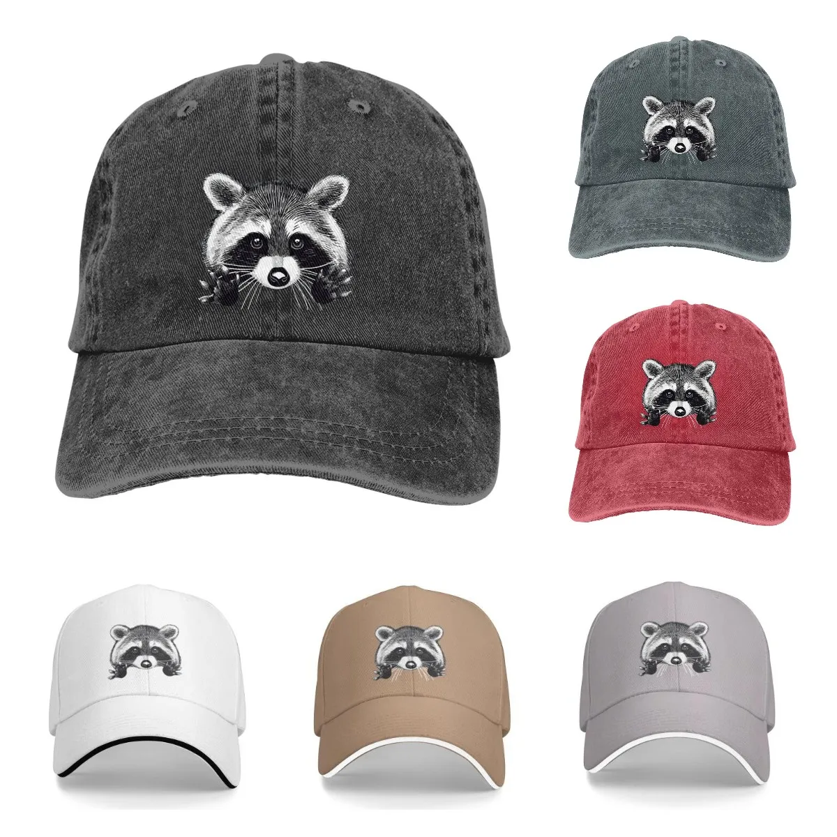 Raccoon-Baseball-Caps-Peaked-Cap-Cute-Animal-Sun-Shade-Hats-for-Men ...