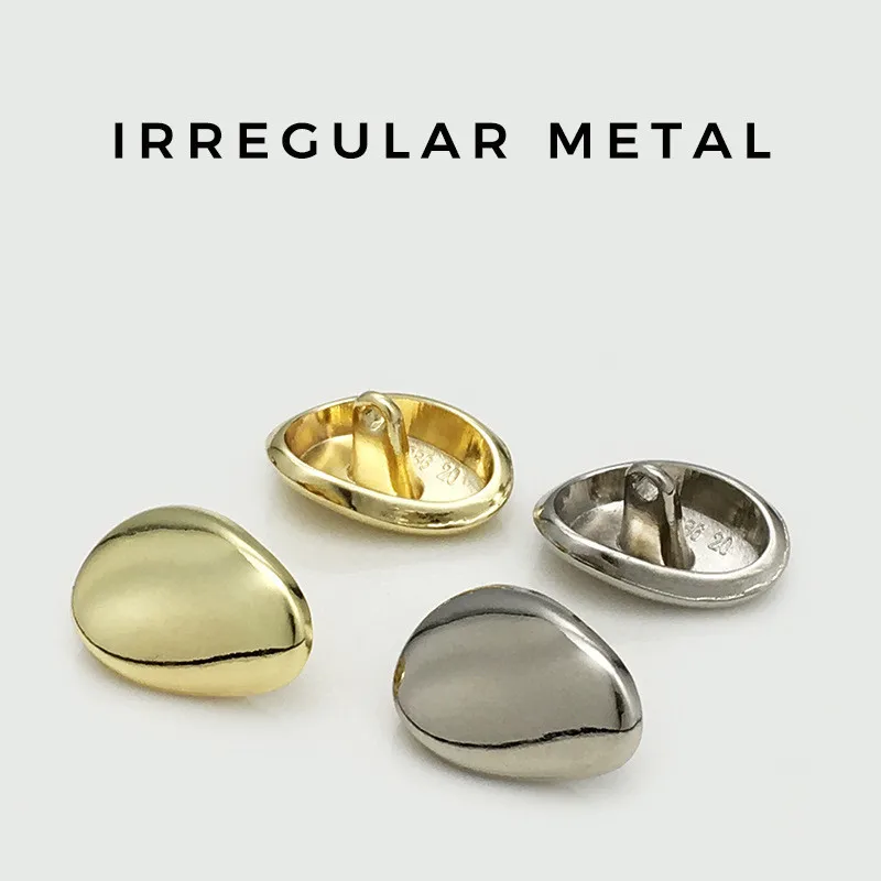 10pcs-12mm-16mm-20mm-Irregular-Metal-Gold-Silver-Clothing-Buttons ...