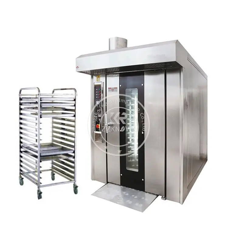 32-Trays-Electric-Gas-Bread-Making-Rotary-Oven-With-Trolley-For-Bakery ...