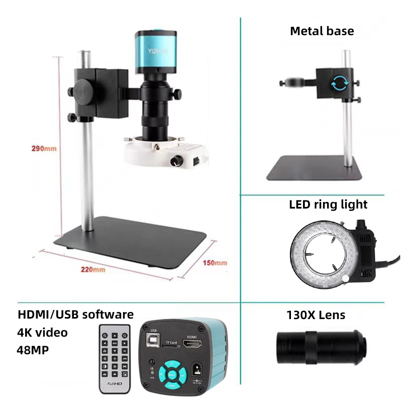 48MP-13MP-1080P-Digital-Microscope-Soldering-4K-HDMI-USB-VGA-Microscope ...