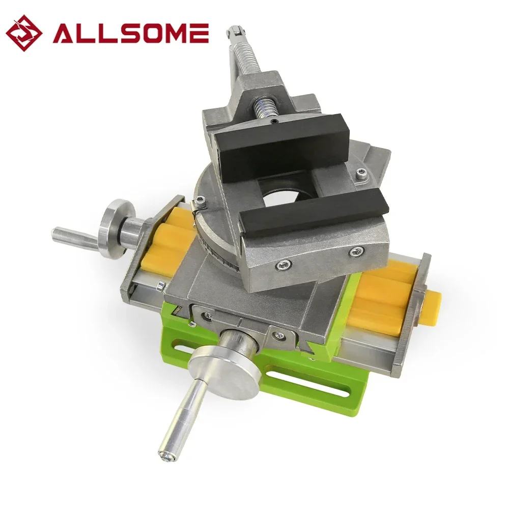 Allsome 2 in 1 Cross Slide Vice table Compound Milling Drilling Vise ...