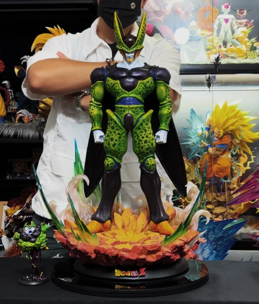 35cm Presale Balcony Brother Dragon Ball Anime Figure Cell Masquerade ...