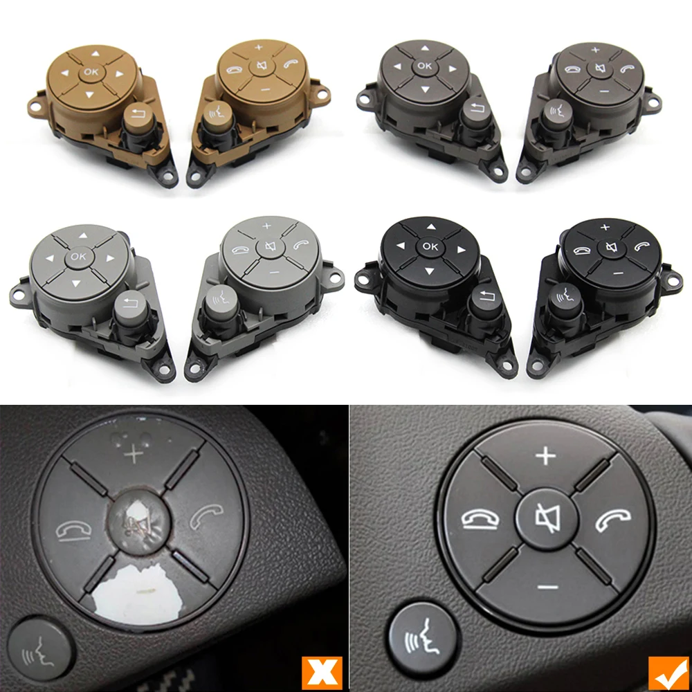 W204 Multi-function Steering Wheel Button Switch Keys Replacement ...