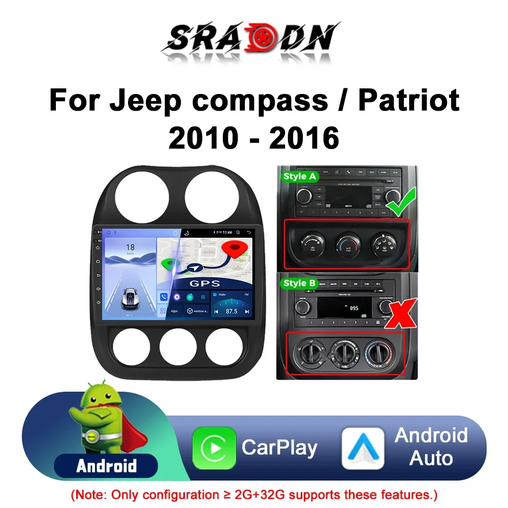 For Jeep Compass Patriot 2010 - 2016 Android Car Radio Automotive ...