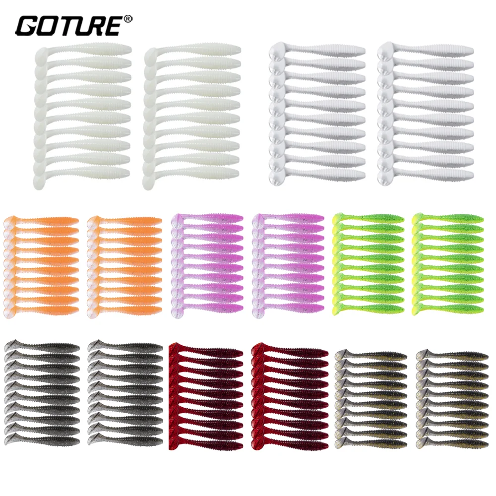 Goture-20pcs-lot-Soft-Fishing-Lures-T-tail-Worm-Soft-Bait-55mm-65mm ...