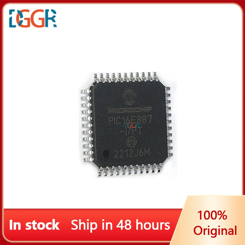 Microcontrolador de chip ic PIC16F887 I/PT, nuevo y original, TQFP44 ...