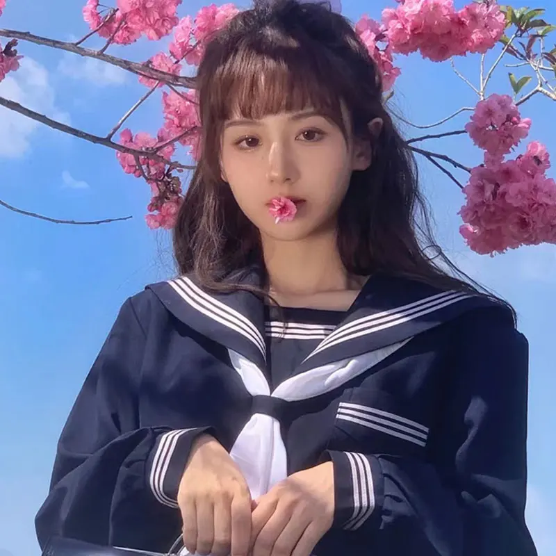 Tenue d'école japonaise pour fille, uniforme d'étudiant JK, costume de marin de marine de Style ...