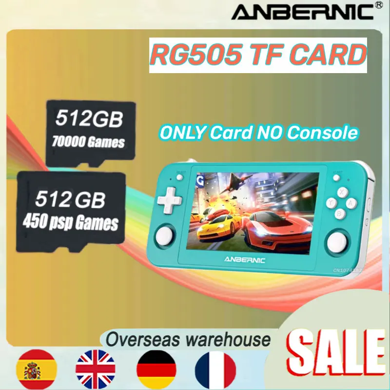 ANBERNIC tarjeta TF RG505 para videoconsola PS2, PS1, PSP, 512 GB ...