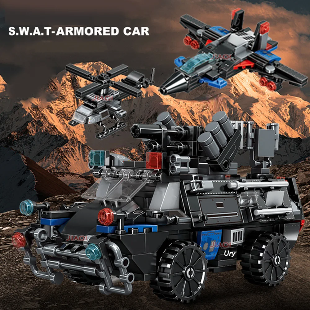4in1-SWAT-Police-Series-Building-Blocks-with-Policeman-Bricks-Truck ...