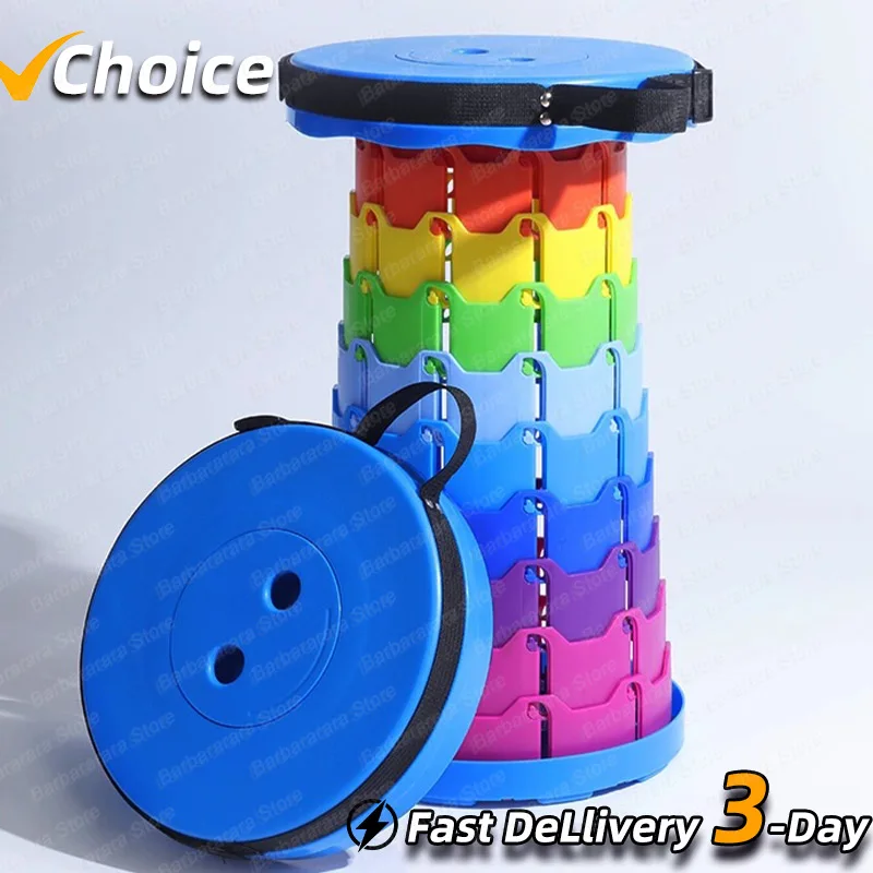 New-Portable-Round-Folding-Chair-Accordion-Chair-Height-Adjustment ...