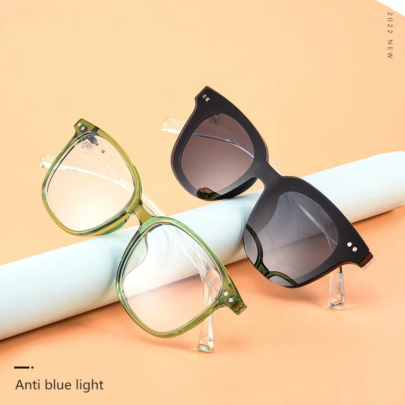 Blue-Light-Blocking-Men-Retro-Rectangle-Glasses-frame-Double-Layer ...