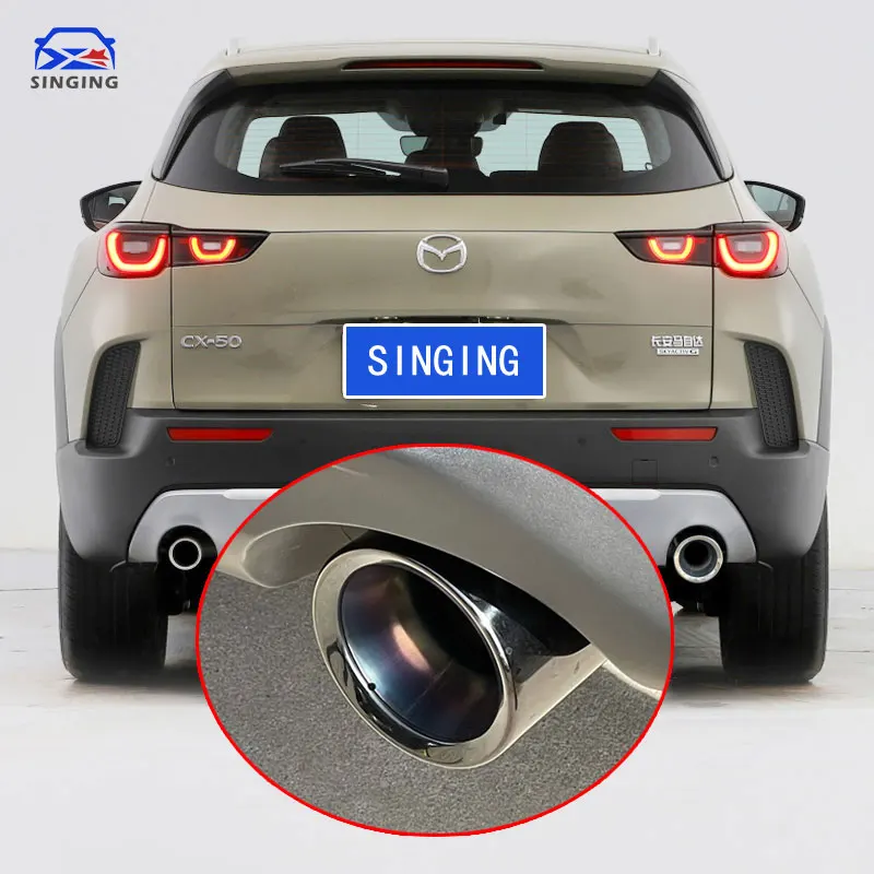 SINGING decoration rear tail throat end tip exhaust pipe muffler cover ...