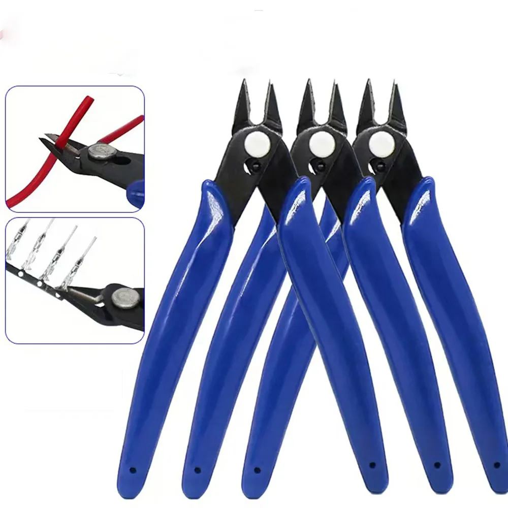 Wire-Cutter-DIY-Trimmer-Diagonal-Side-Cutting-Cable-Nippers-Red-Blue ...