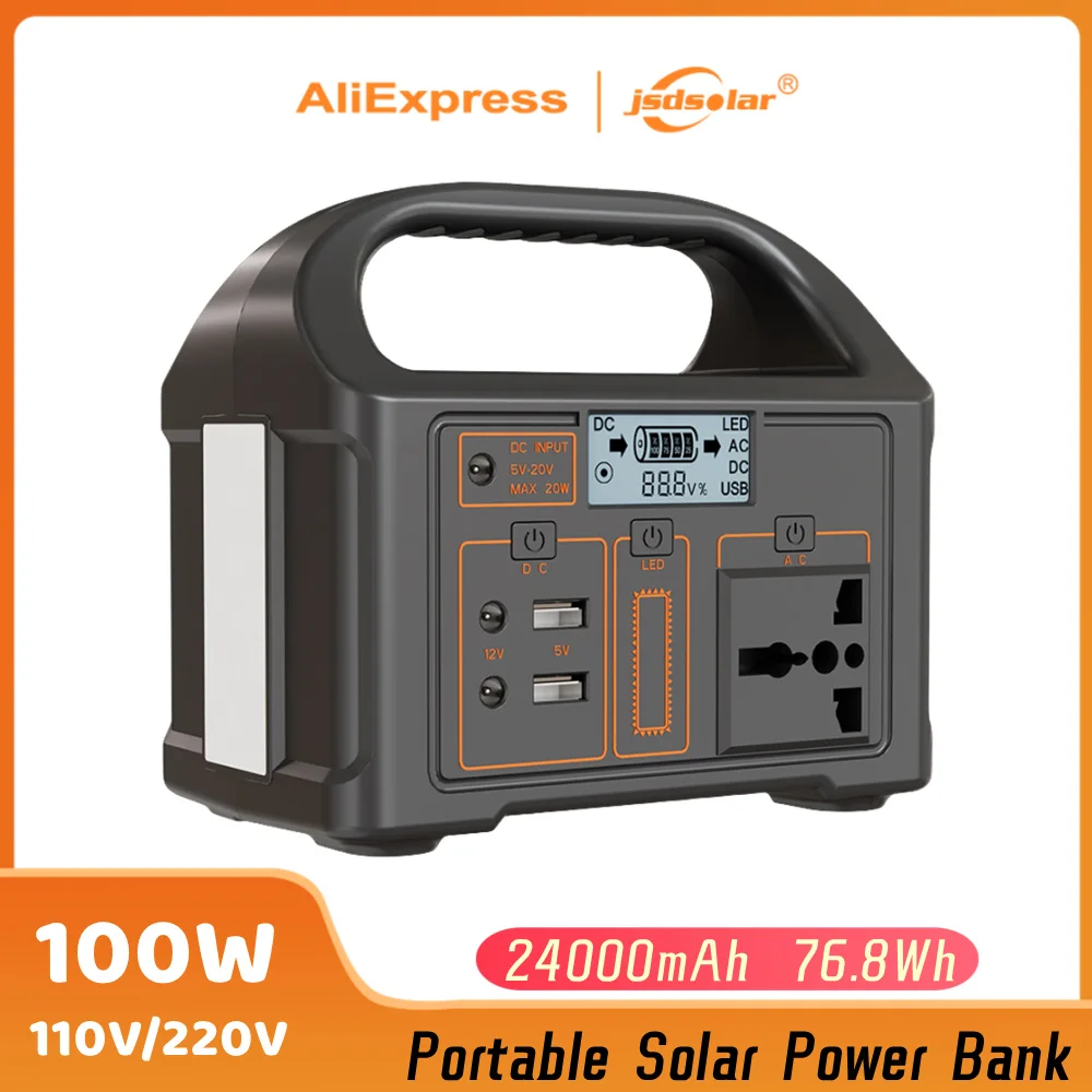 New-jsdsolar-Portable-Solar-Power-Station-Power-Generator-100W-110V220V ...